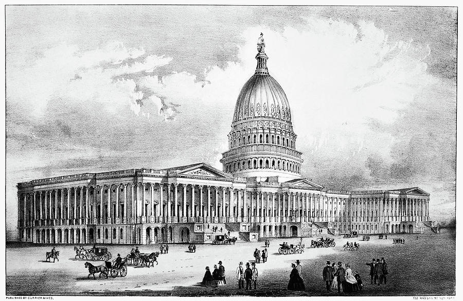 U.s. Capitol, 1876. Painting by Granger - Fine Art America
