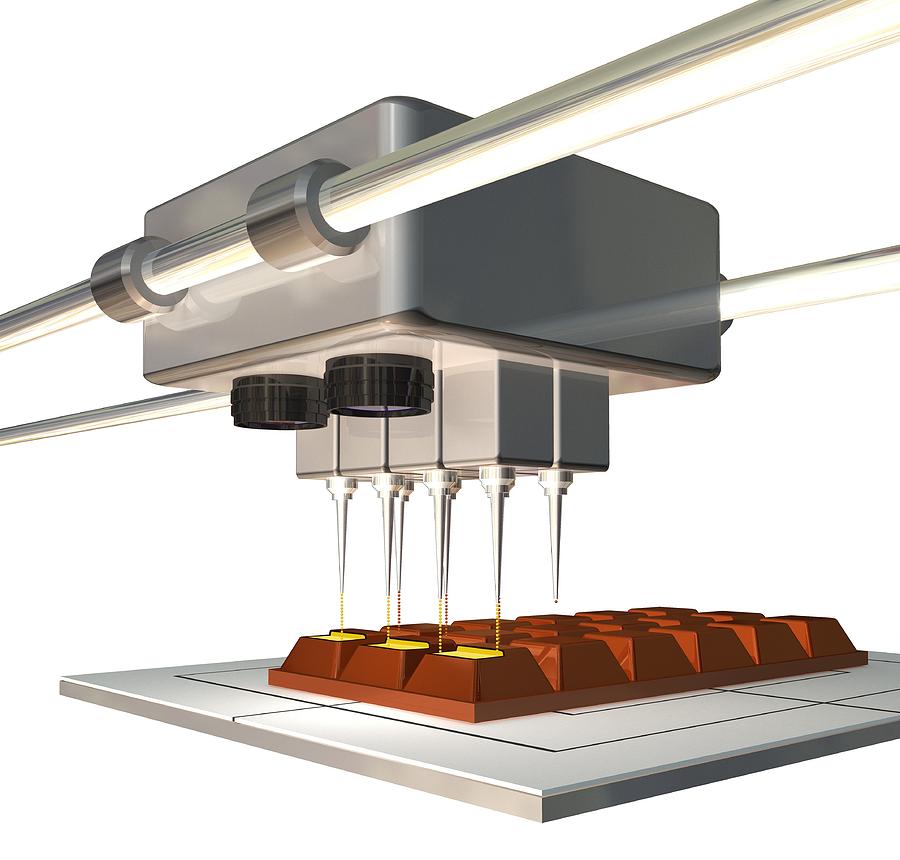 3d Chocolate Printer Photograph by Henning Dalhoff