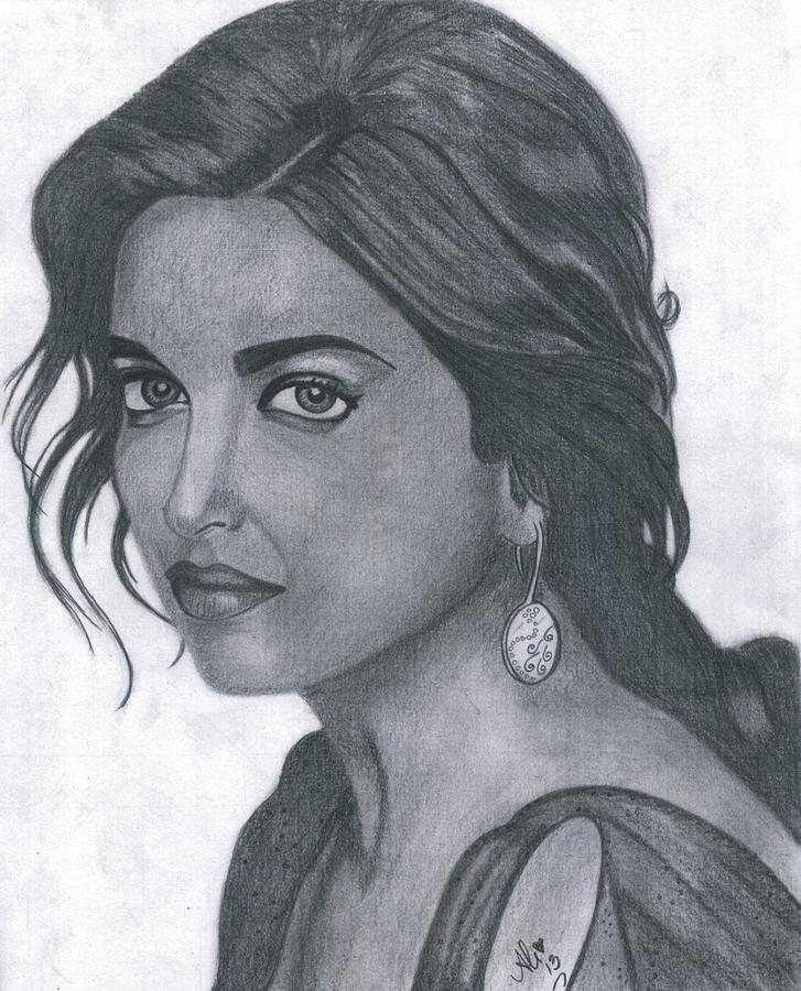Deepika Padukone Drawing by Bobby Dar - Fine Art America