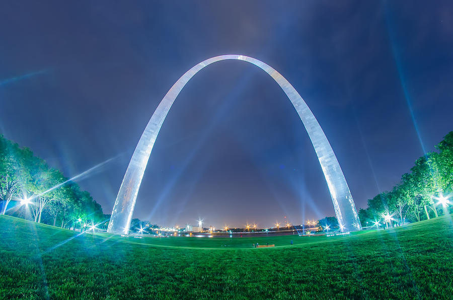 Saint Louis Gateway Arch And Downtown Skyline Photograph by Alex ...