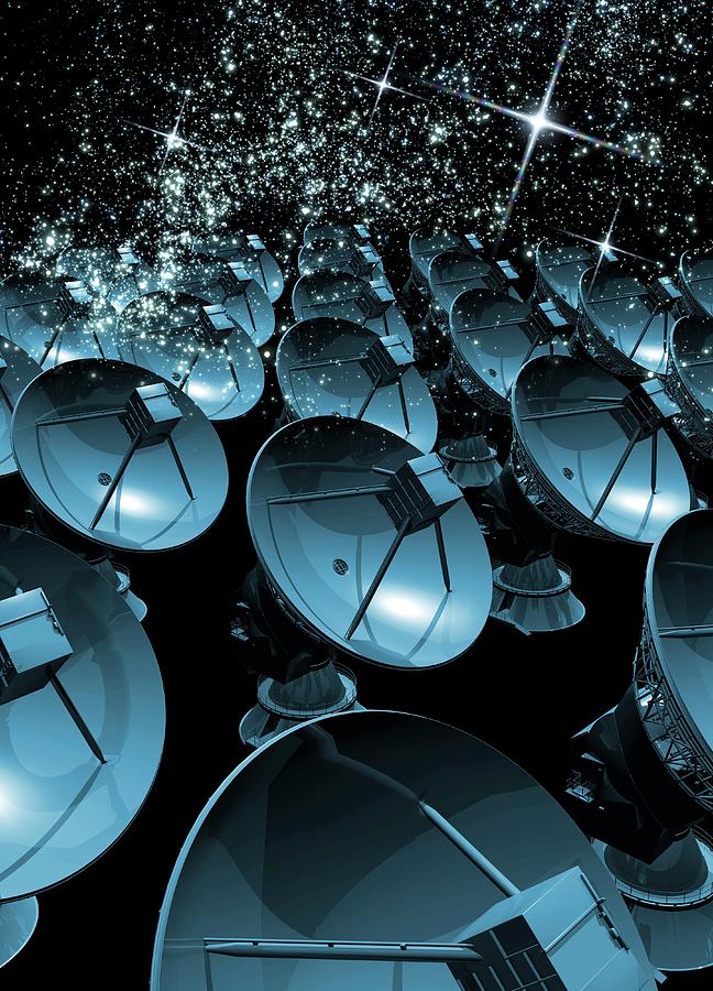 Satellite Array Photograph by Victor Habbick Visions/science Photo ...