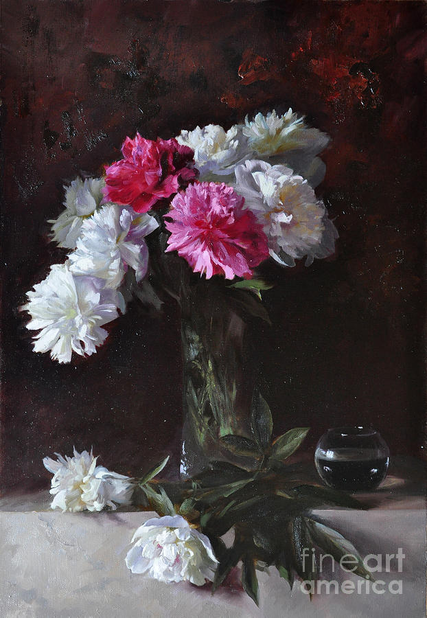 Still Life with Peonies Painting by Dmitriy Kalujni - Fine Art America Still Life with Peonies Painting by Dmitriy Kalujni - Fine Art America