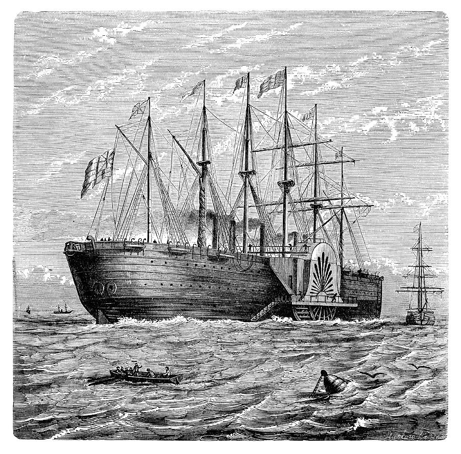 Atlantic Telegraph Cable Laying #5 by Science Photo Library