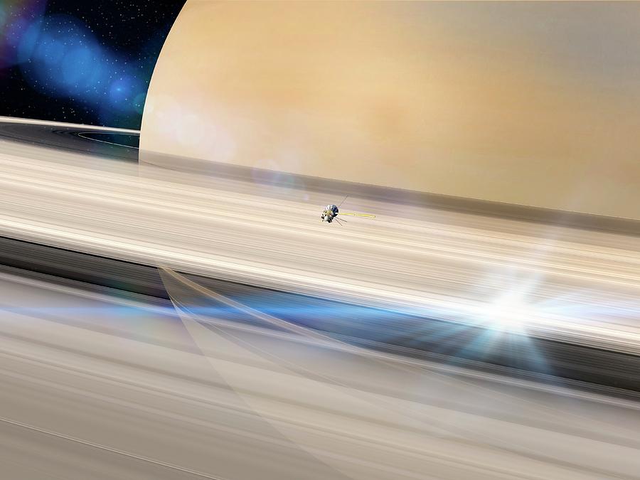 Cassinis Grand Finale At Saturn Photograph By Ramon Andrade 3dciencia