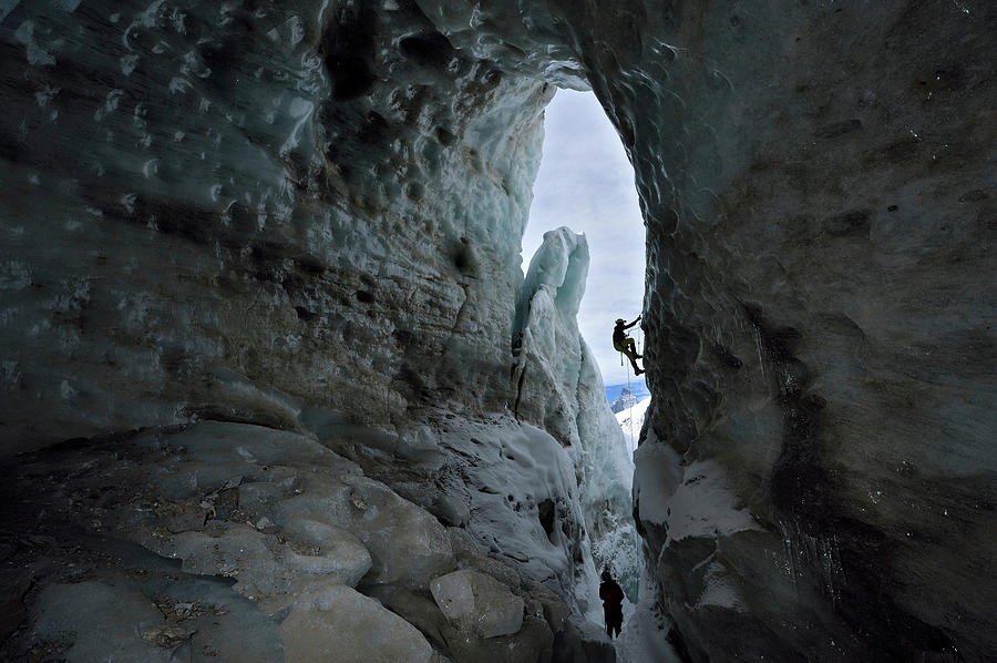 Exploration Of Ice Caves And Moulins Photograph by Robbie Shone - Fine ...