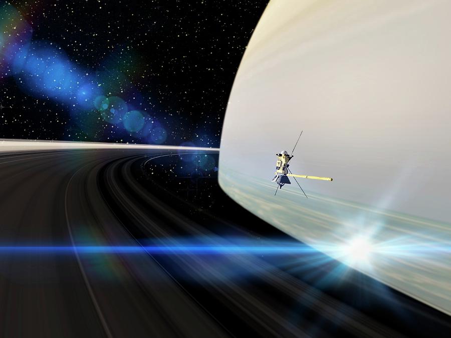 Cassinis Grand Finale At Saturn Photograph By Ramon Andrade 3dciencia