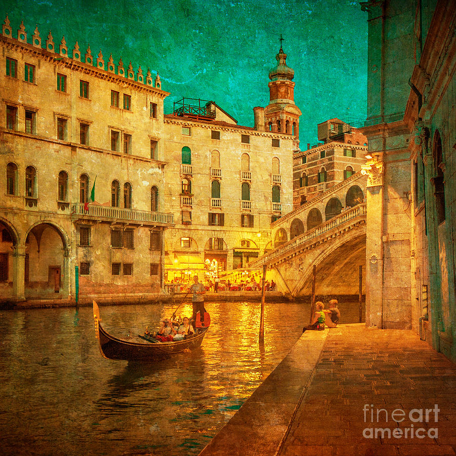 Vintage image of Grand Canal Venice Photograph by Konstantin Kalishko ...