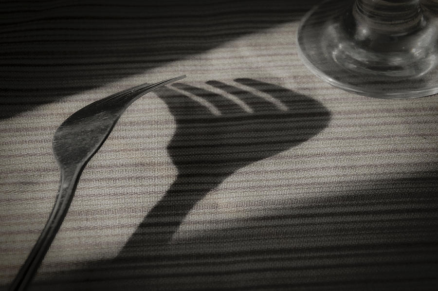 A fork and a shadow Photograph by Stoney Stone - Fine Art America