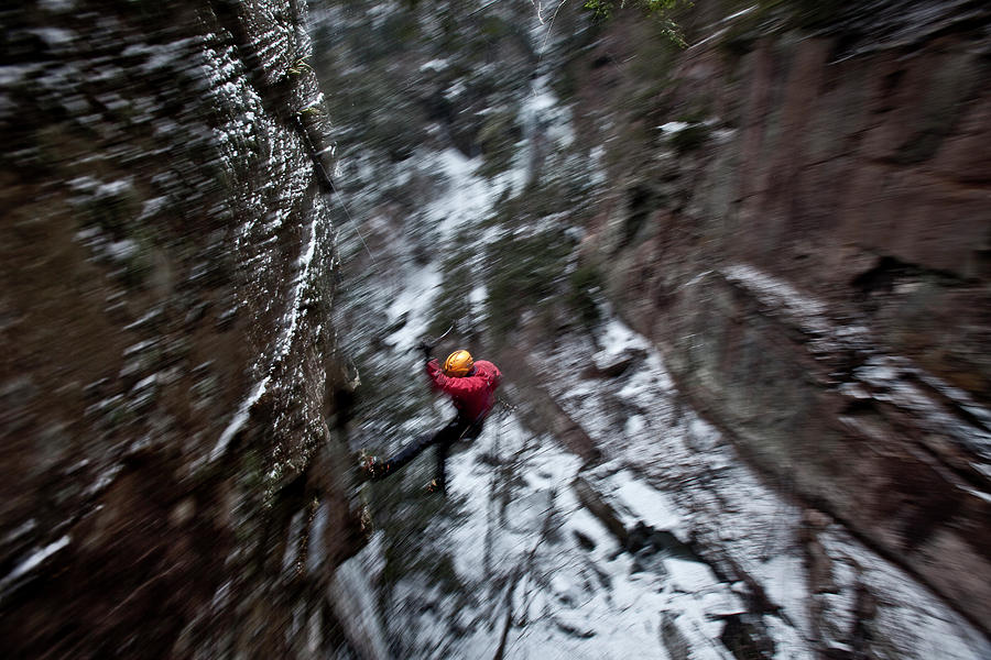 A Man Falling While Climbing Photograph by Christopher Beauchamp - Pixels