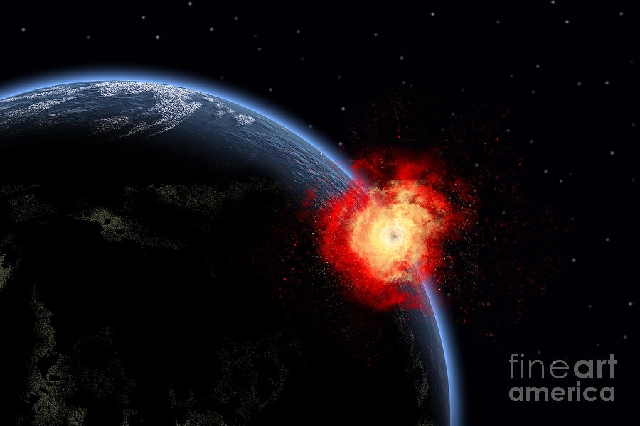 A Powerful Explosion On Earths Surface Digital Art by Mark Stevenson