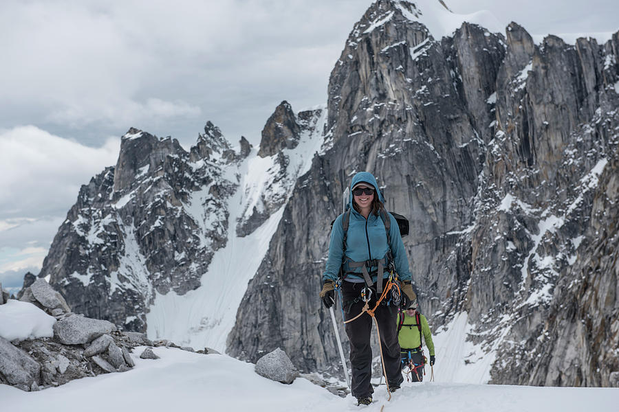 A Woman Climbing On A Glacier In Little Photograph by Alasdair Turner ...