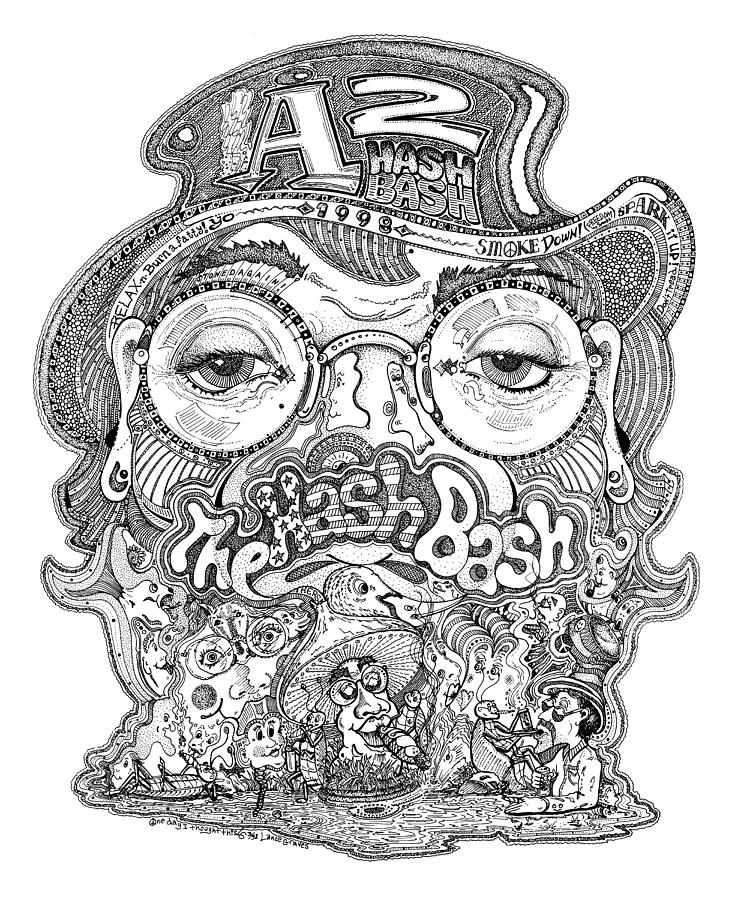 A2 Hash Bash Art Painting by Lance Graves