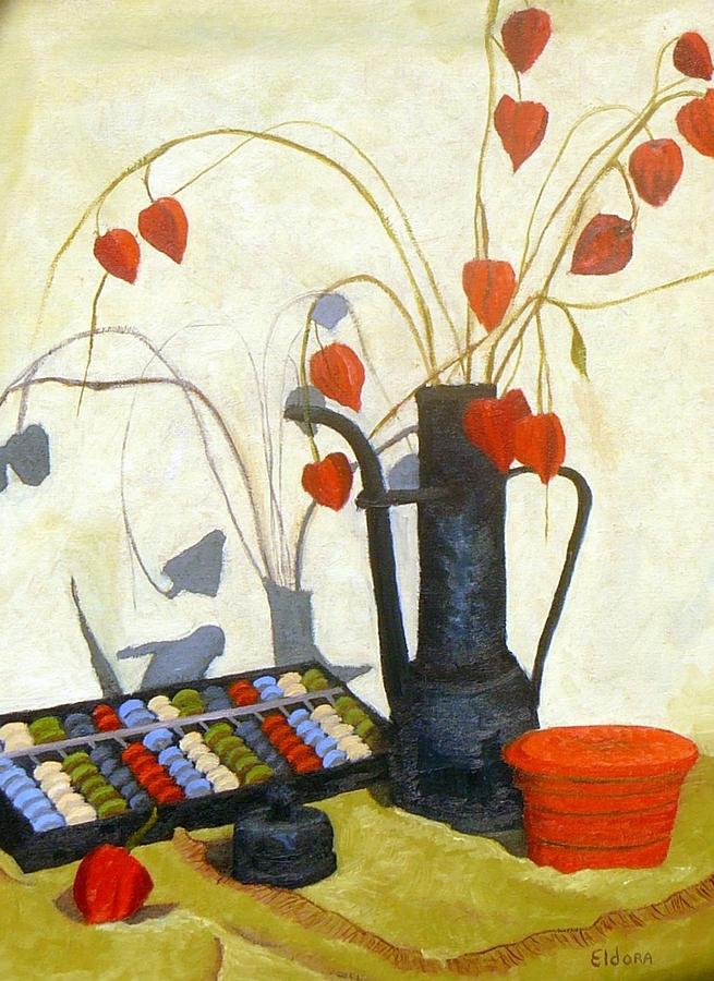 Abacus Still Life Painting by Eldora Schober Larson - Pixels