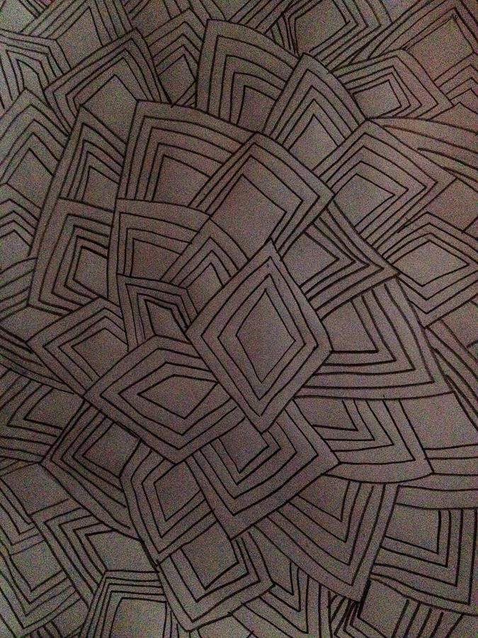 Abstract Diamonds Drawing by Jamie Lea