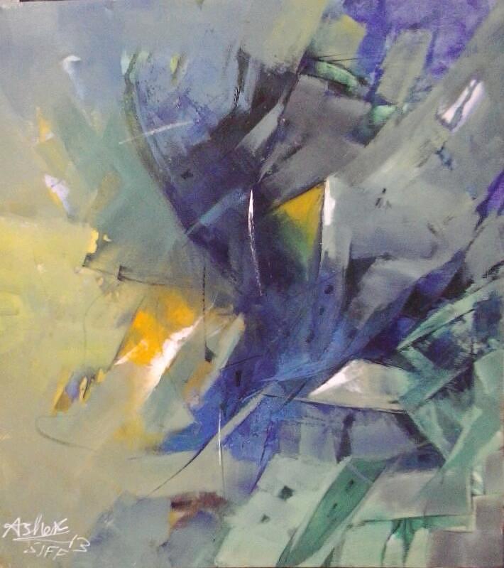 Abstract Disaster Painting by Ashok Kumar - Fine Art America