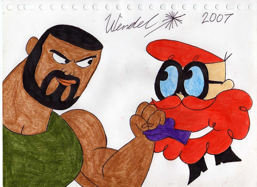 Action Hank And Dexter Drawing By Wendel Krolis