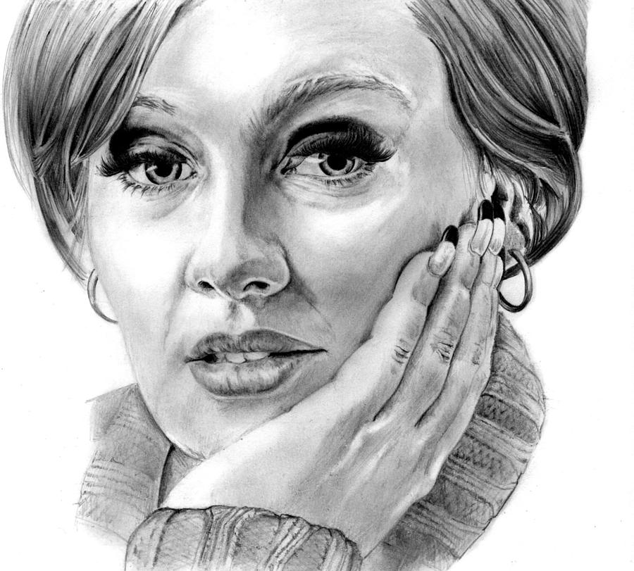Adele Drawing by Peter Martin - Pixels
