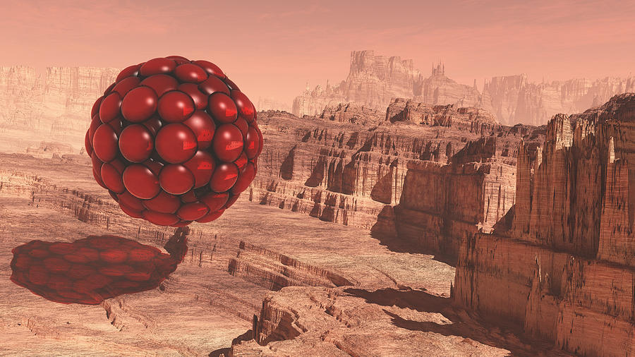 Alien Sphere Over Mars Digital Art by Kenneth Crawford - Fine Art America