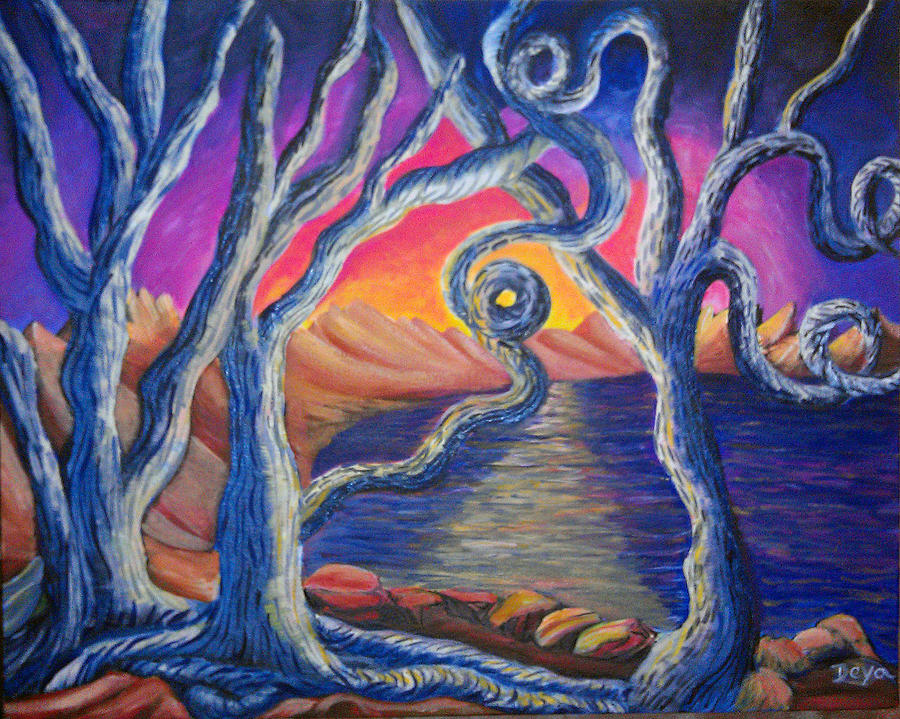 Alien Trees Painting by Deyanira Harris - Fine Art America