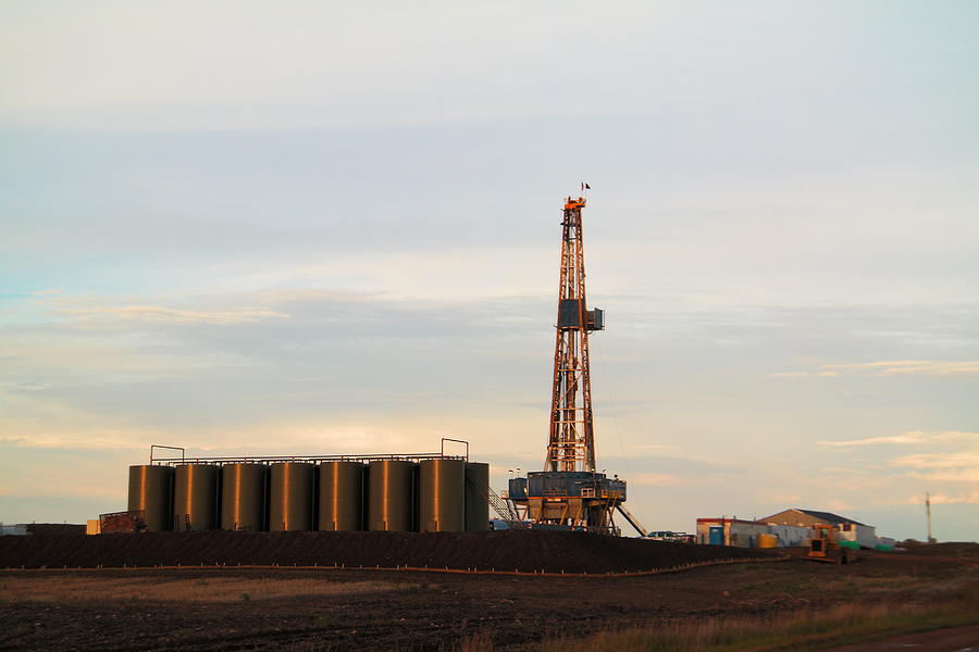 An Oil Rig Near Bainville Montana Photograph by Jeff Swan - Fine Art ...
