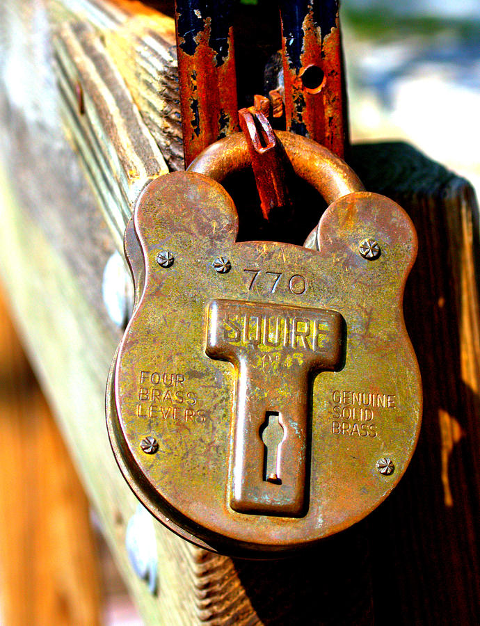 Another Rusted Lock Photograph by Willis Whyte - Fine Art America