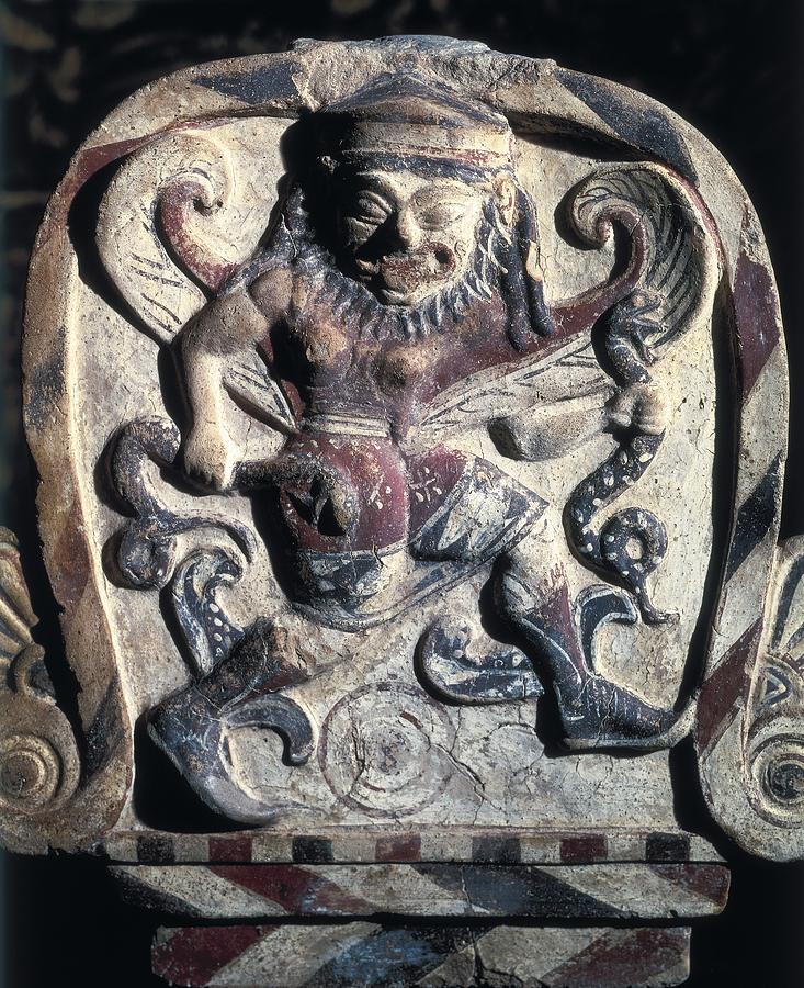 Antefix With A Masked Dancer. 4th C Photograph by Everett | Fine Art ...