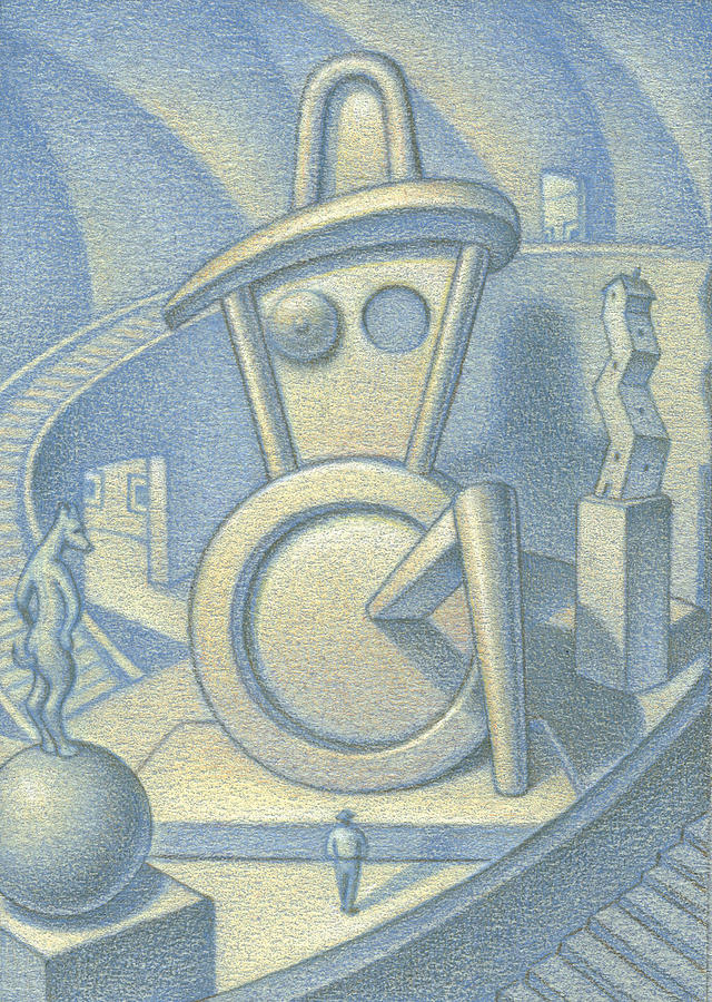 Archipenkos Muse Drawing by Thomas Sciacca - Fine Art America