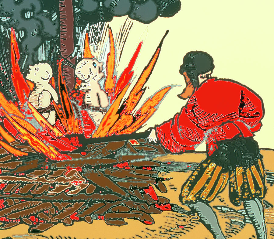 Artwork Of Medieval Plague-spreaders Being Burnt by Science Photo Library