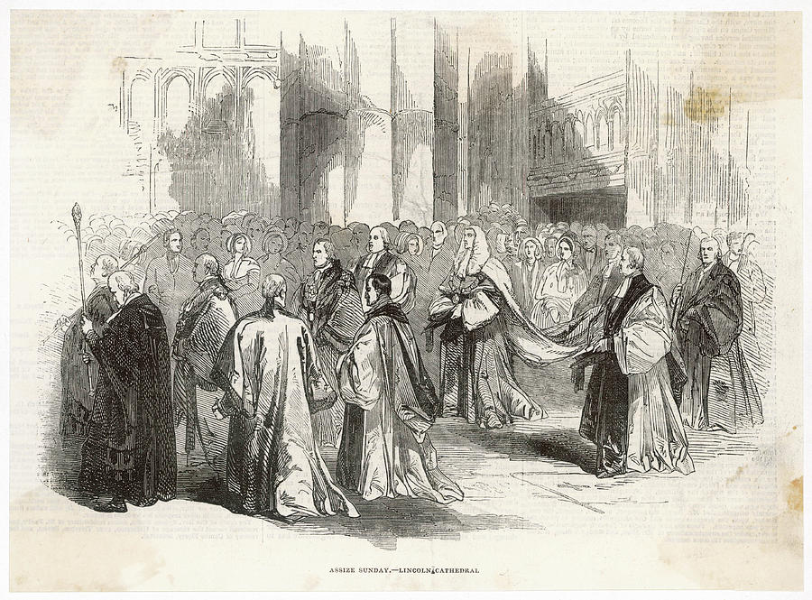 Assize Judges In Procession In Lincoln Drawing by Illustrated London ...