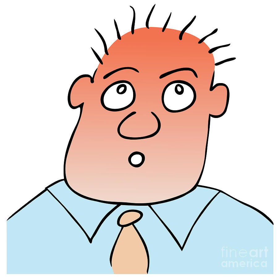 Astonished - Puzzled Expression Drawing by Michal Boubin - Pixels