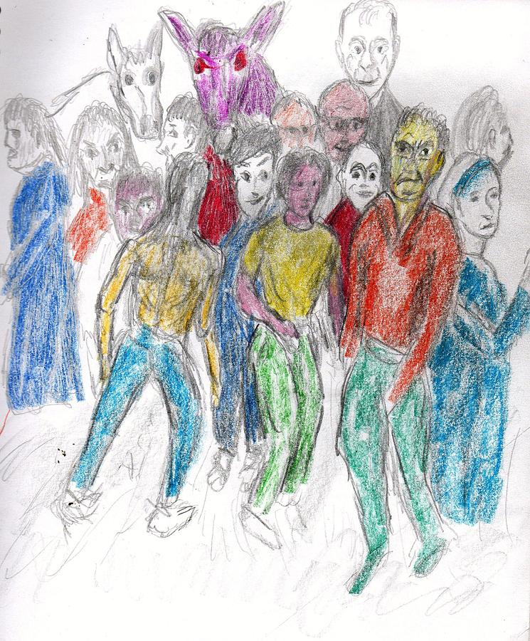 Avoid Large Crowds Drawing by Clyde Stewart - Fine Art America