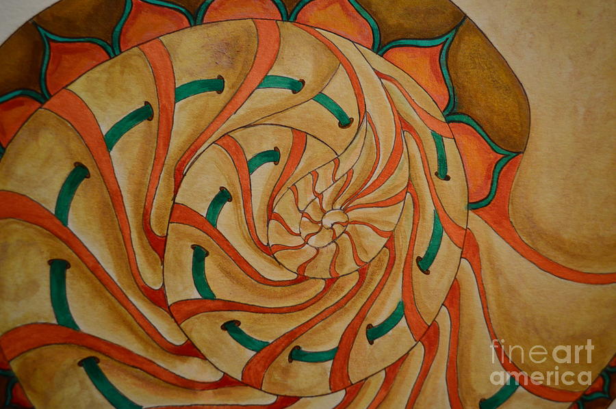 Aztec Spiral Drawing by Nancy Harris - Fine Art America