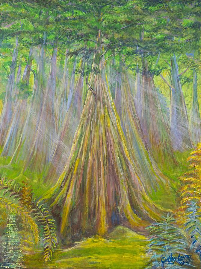 B C Cedars Painting by Cathy Long - Fine Art America