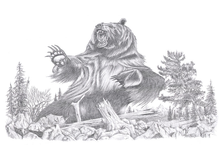 Back Off Drawing by Andrew Aagard - Fine Art America