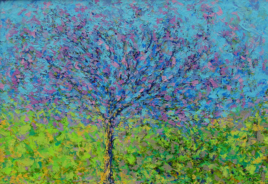 Purple Tree Painting by Kat Griffin - Fine Art America