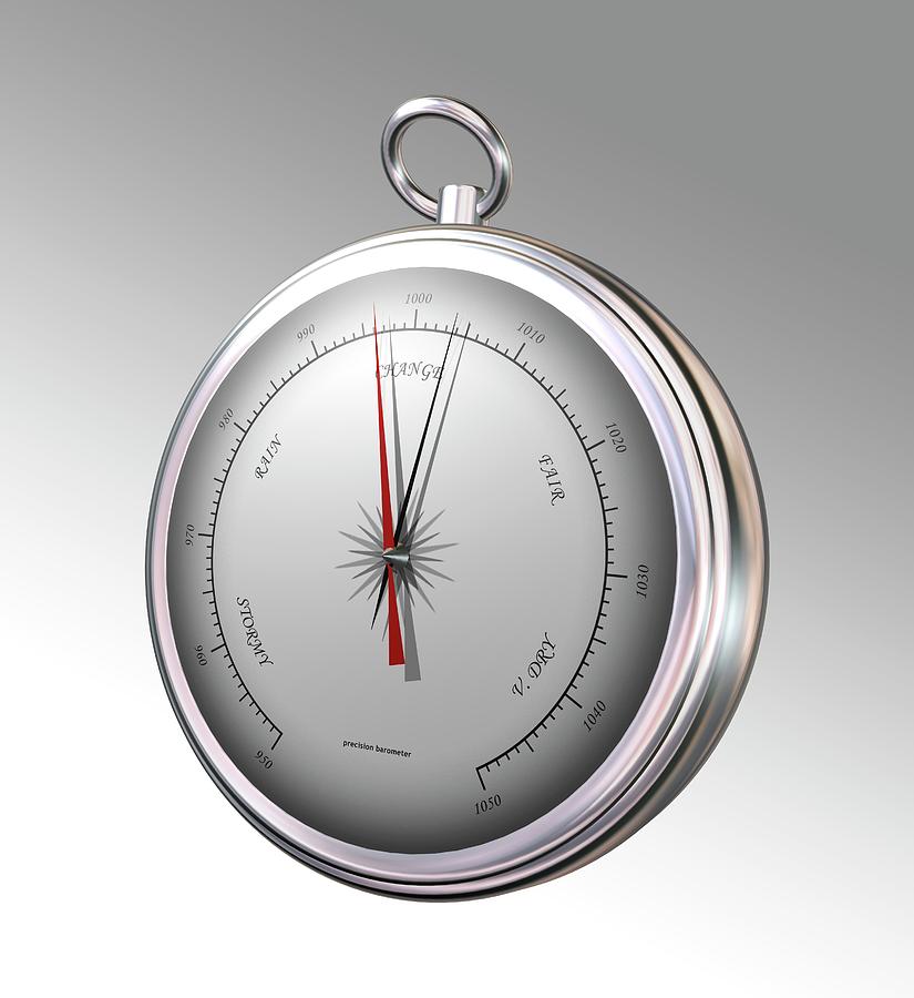 Barometer Computer Artwork Photograph by Mark Garlick/science Photo ...
