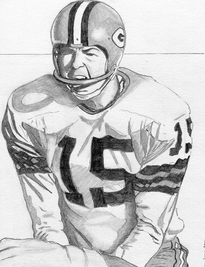 Bart Starr Drawing by Brian Condron - Fine Art America