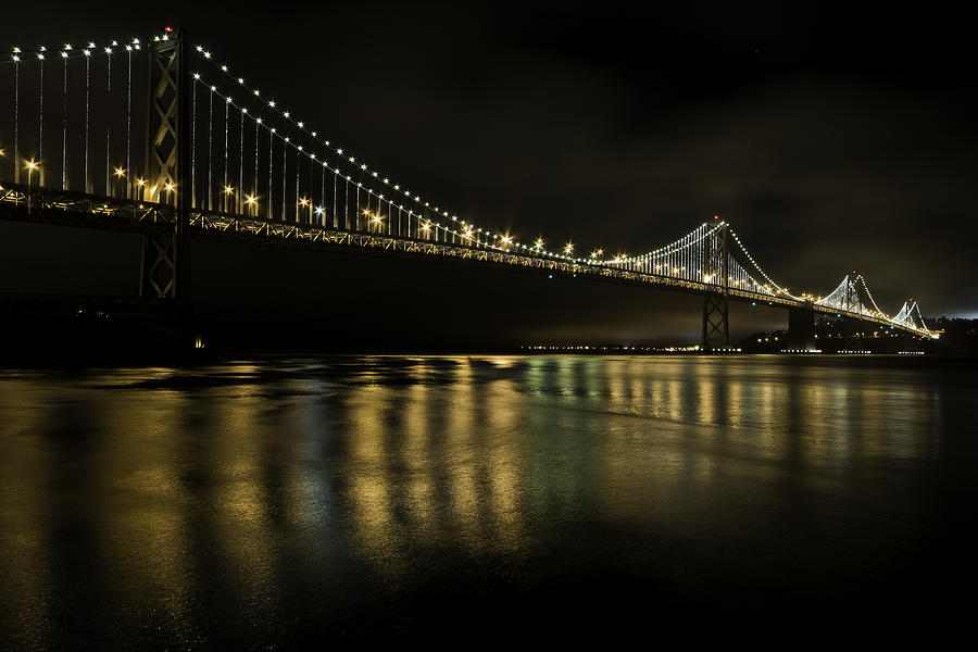 Bay Bridge at Night Photograph by David Meagher - Pixels