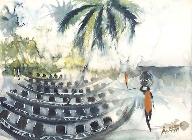 Beach Exploit Painting by Henry Appiah | Fine Art America