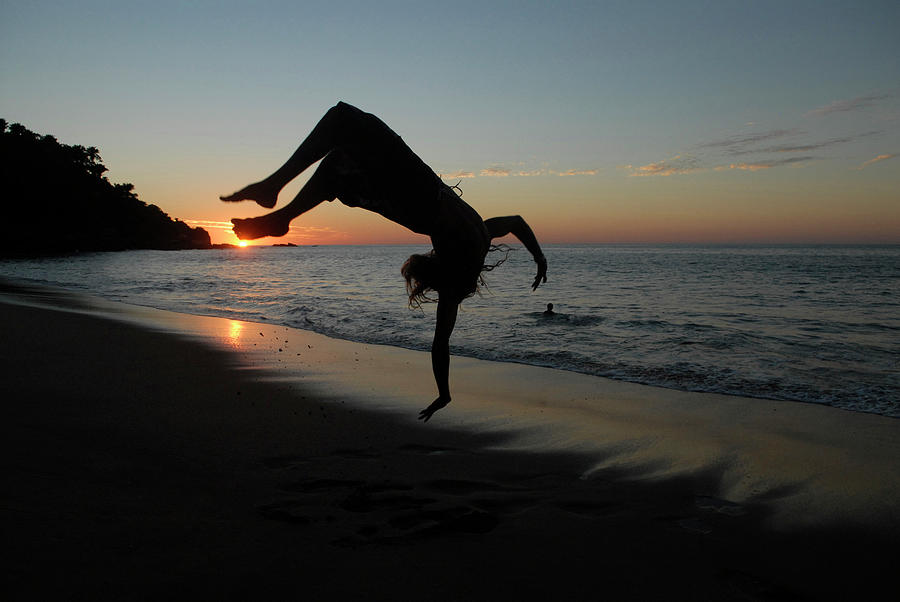 Beach Jump, Hand Spring Photograph by Peter McBride - Fine Art America