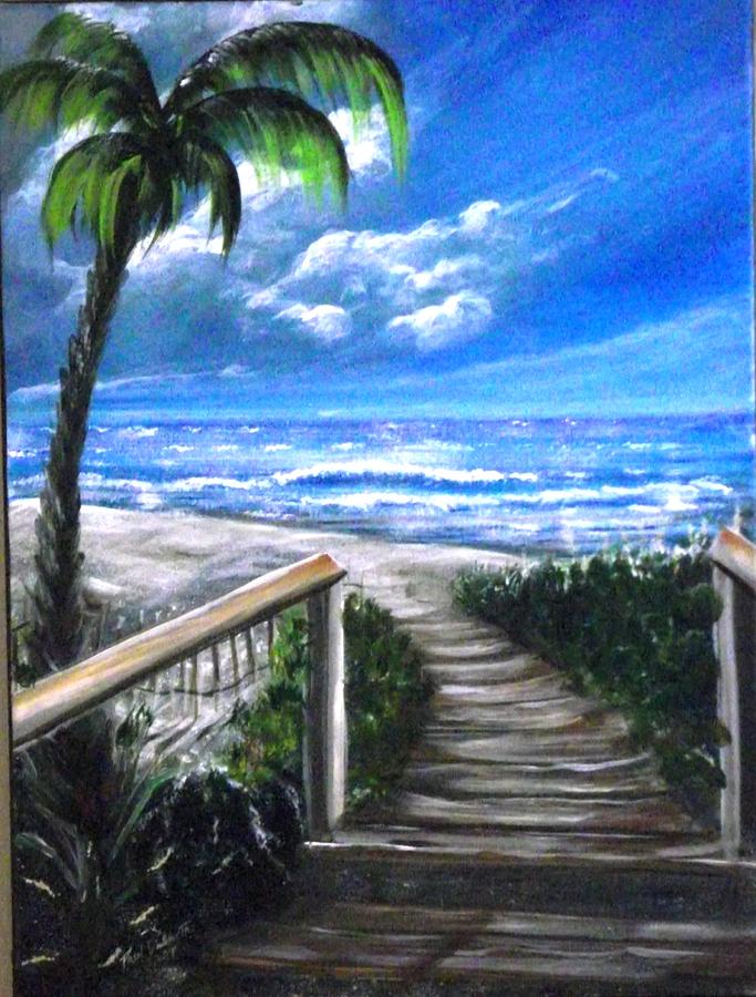 Beach walk Painting by Paul Danforth - Fine Art America