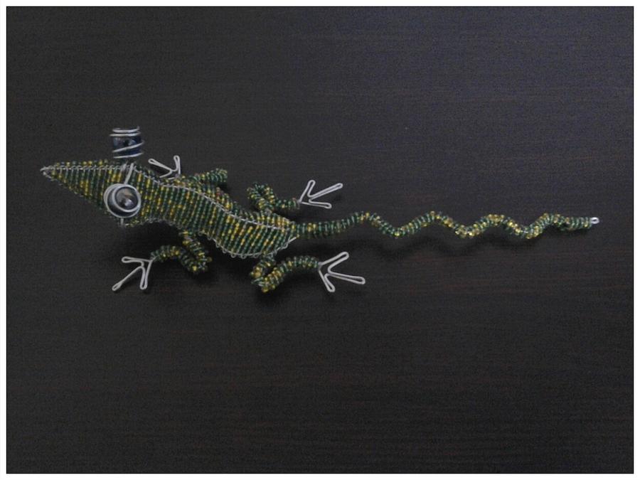 Beaded 3D Lizard Mixed Media by Rex - Fine Art America