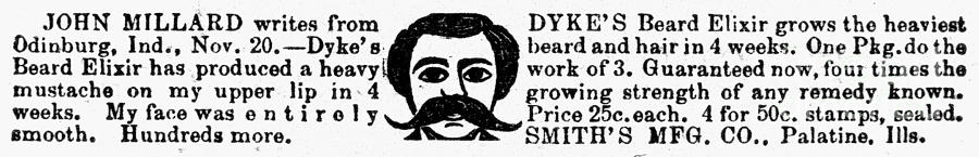 Beard Elixir Ad, 1889 Photograph by Granger - Fine Art America