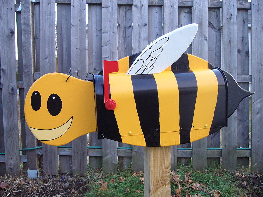 Bee mailbox Painting by Michel Devost | Pixels