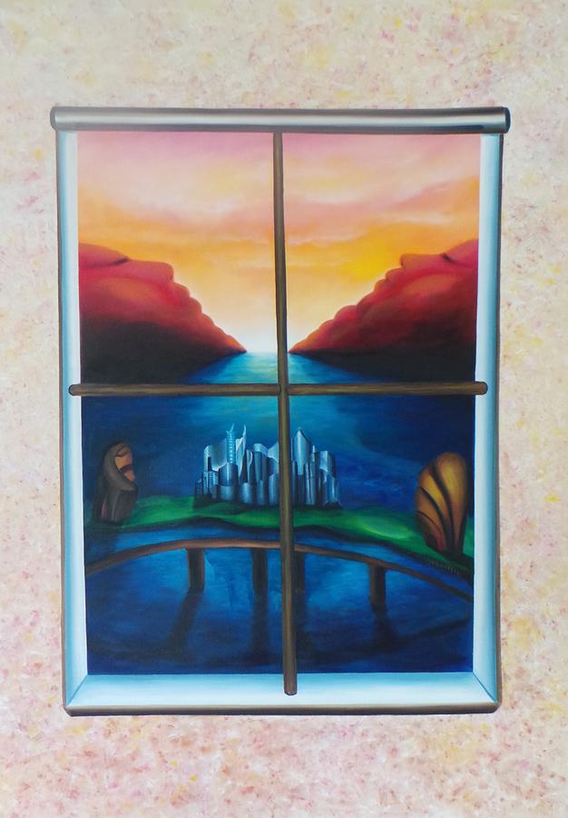 Behinde The Window Painting by Isaac Leal - Fine Art America