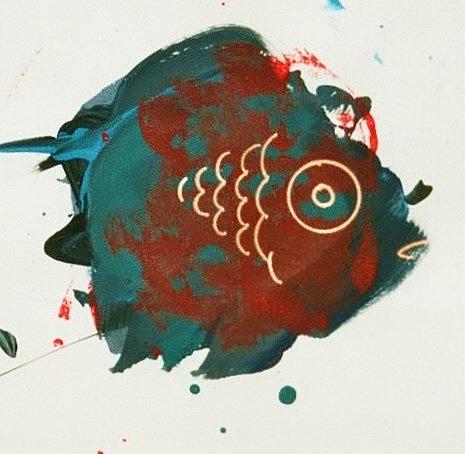 Being a Fish Painting by Patrick Stickney