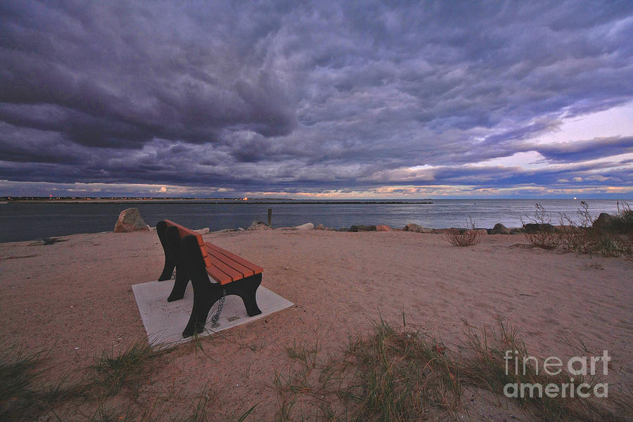 Bench Under Clouds Photograph by David DeCenzo - Fine Art America
