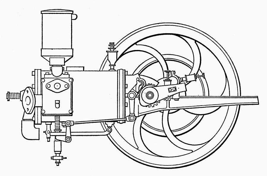 BENZ ENGINE, 1890s Photograph by Granger