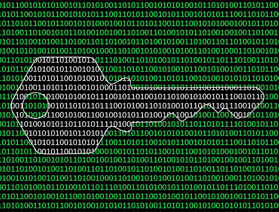 Binary Code And A Key Shape Photograph by Victor De Schwanberg | Pixels