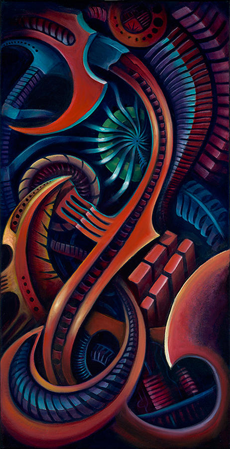 Bio Mech II Painting by Steve Stilo Gleason - Fine Art America